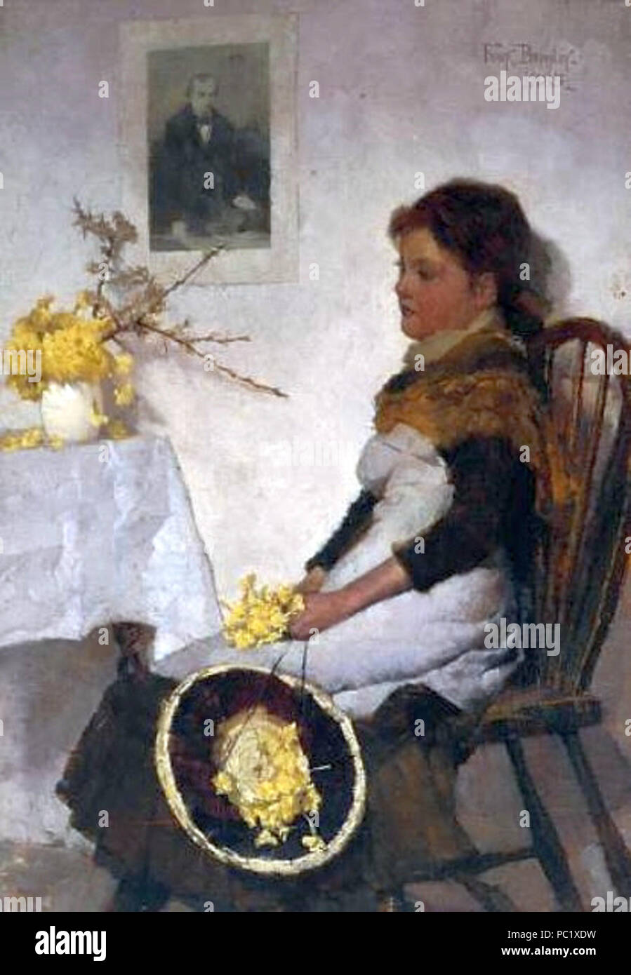 35 Frank Bramley - Primrose Day 1885 Stock Photo - Alamy