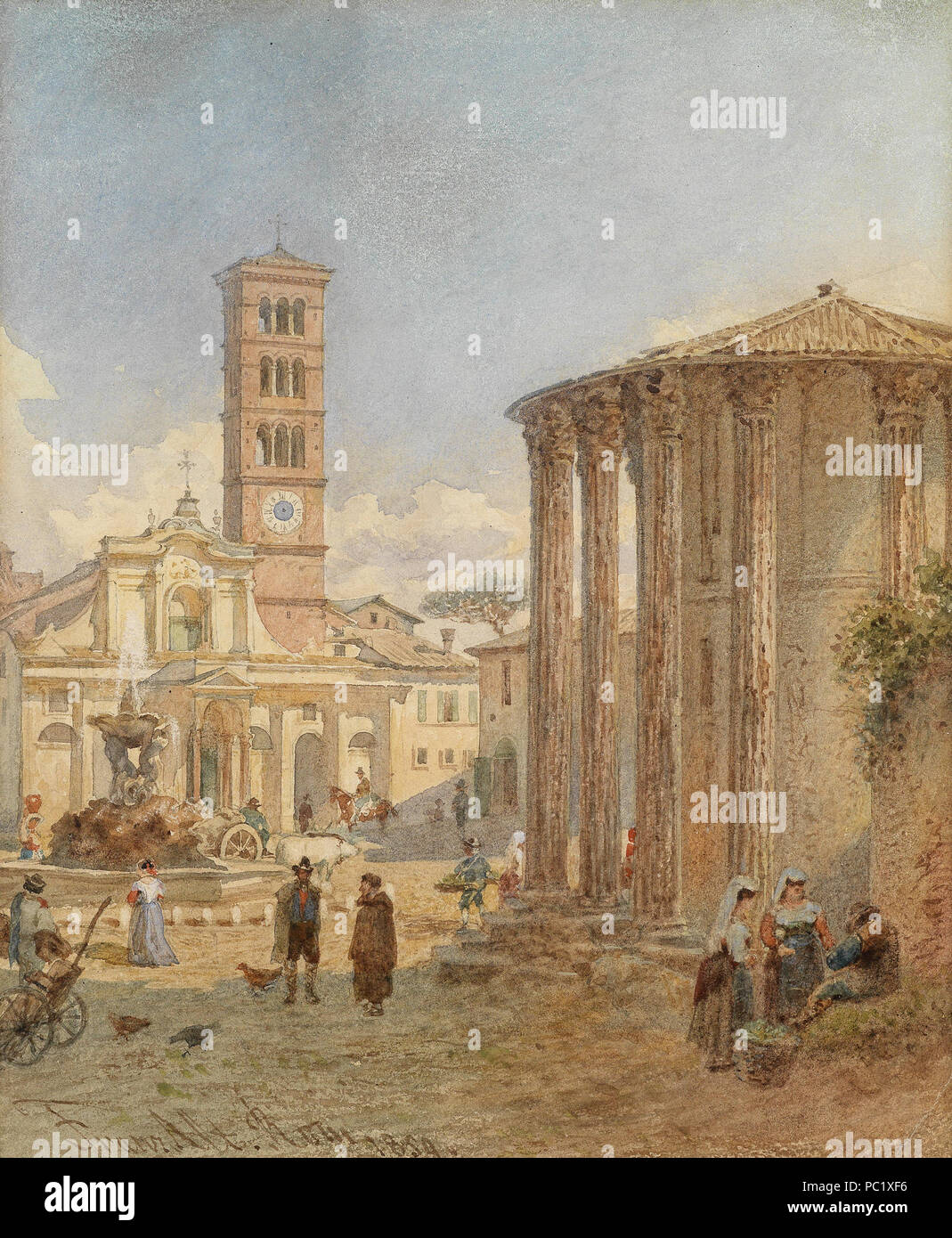 35 Franz Alt Rom Forum Boarium 1859 Stock Photo - Alamy