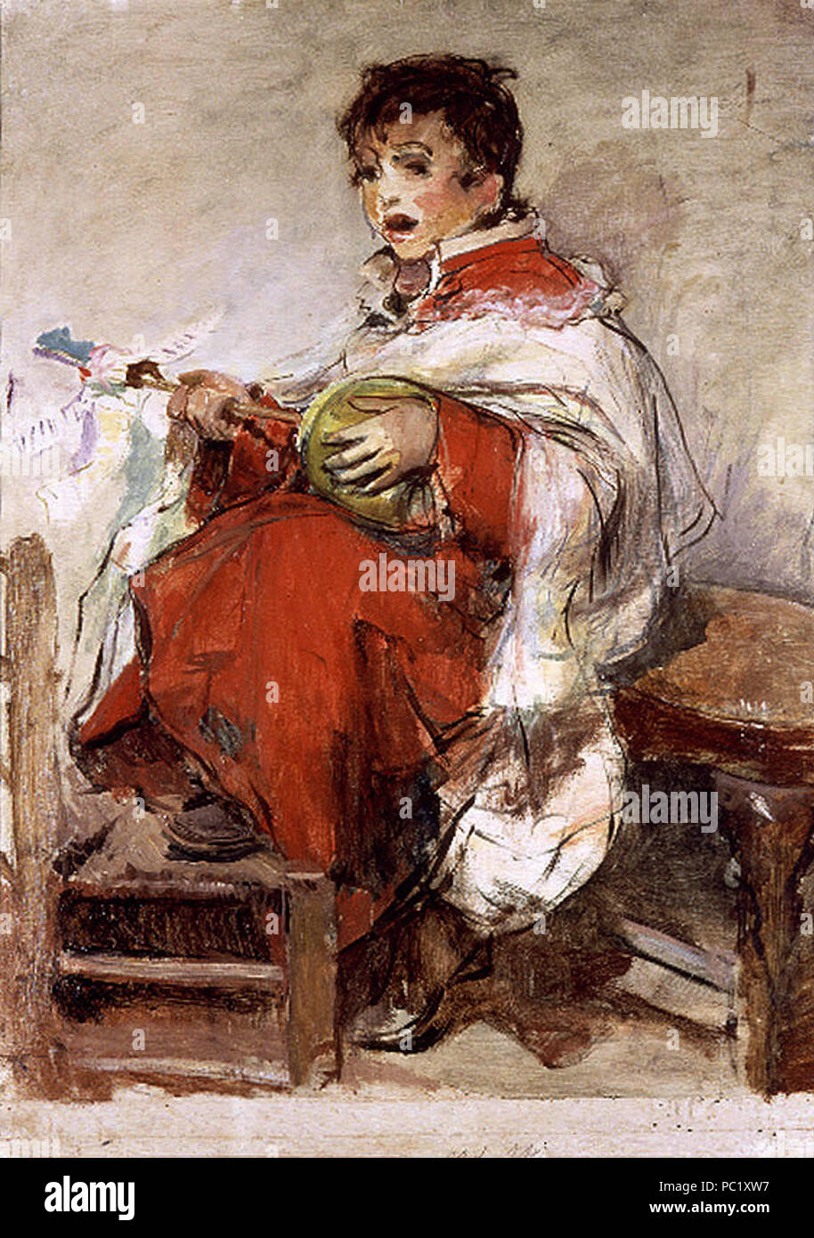 45 Ignacio Pinazo Camarlench Monaguillo tocando la zambomba Stock Photo ...