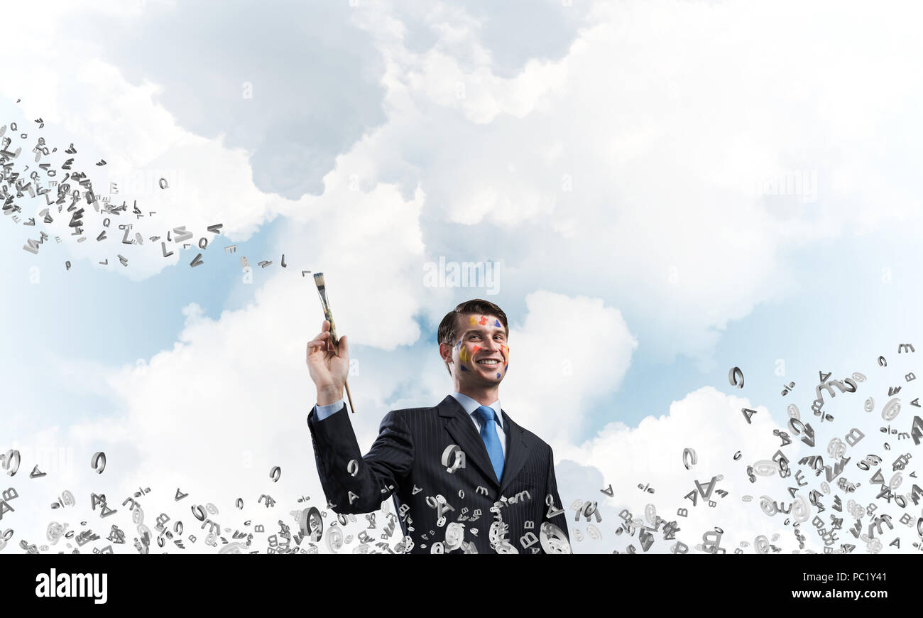 Business inspiration of young man Stock Photo - Alamy