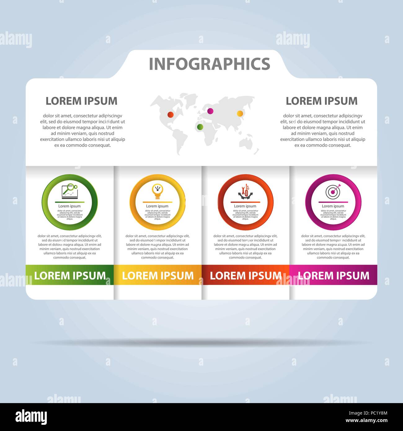 Vector illustration. Infographic pattern in the form of a rectangular ...