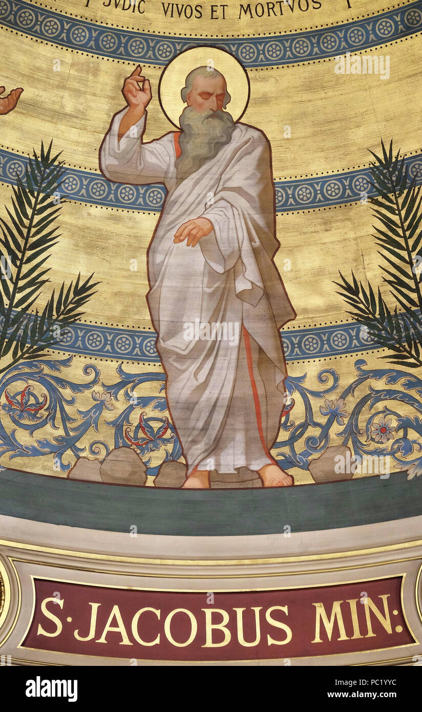 Saint James the Less, the dome painted by Charles Joseph Lameire, St ...