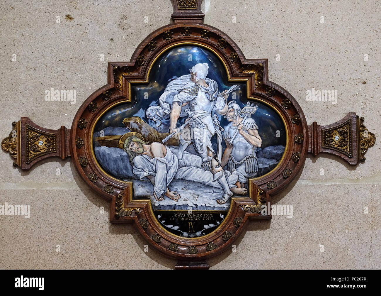 9th Stations of the Cross, Jesus falls the third time, St Francis ...