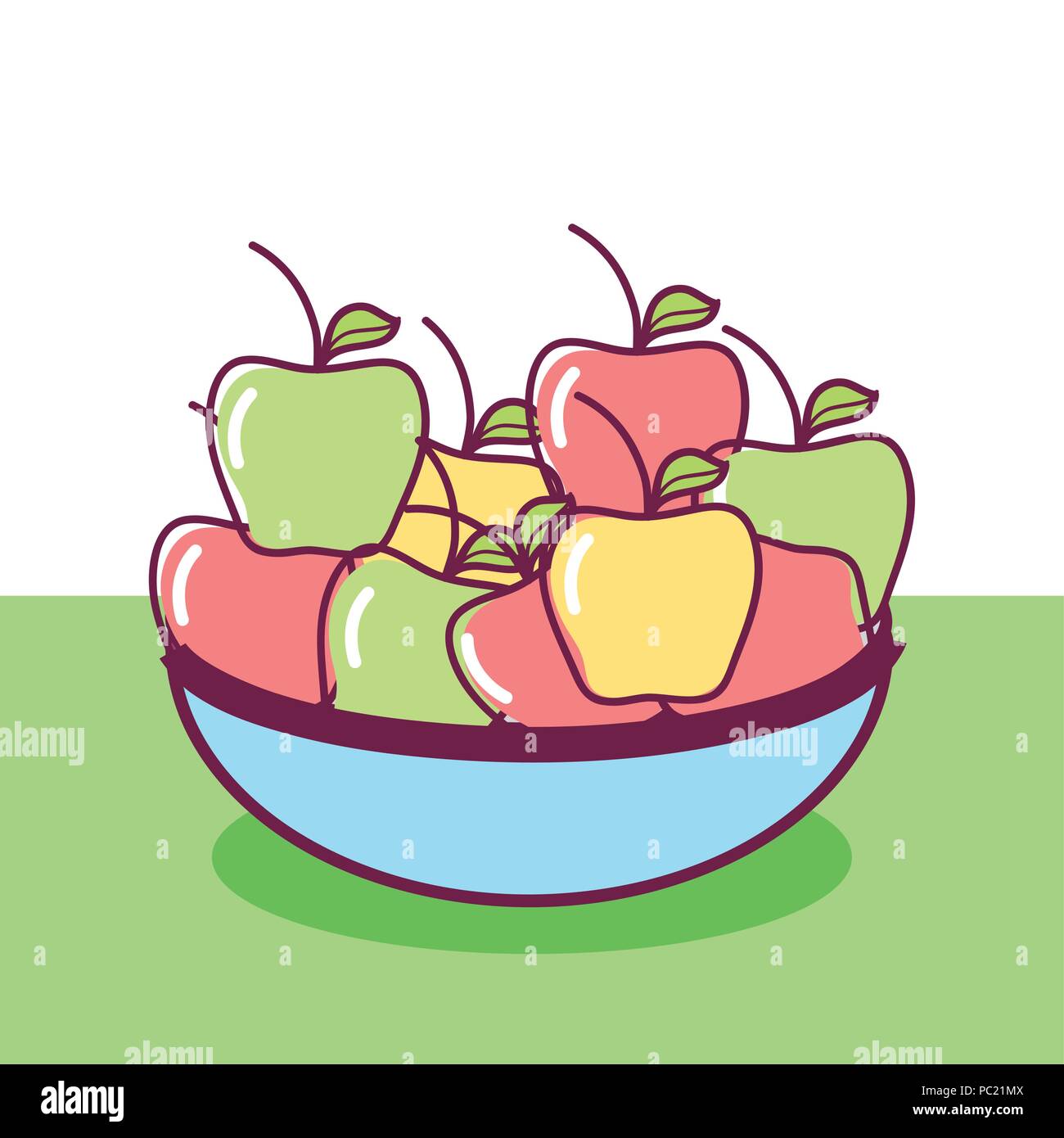 Apples fruits cartoons Stock Vector Image & Art - Alamy