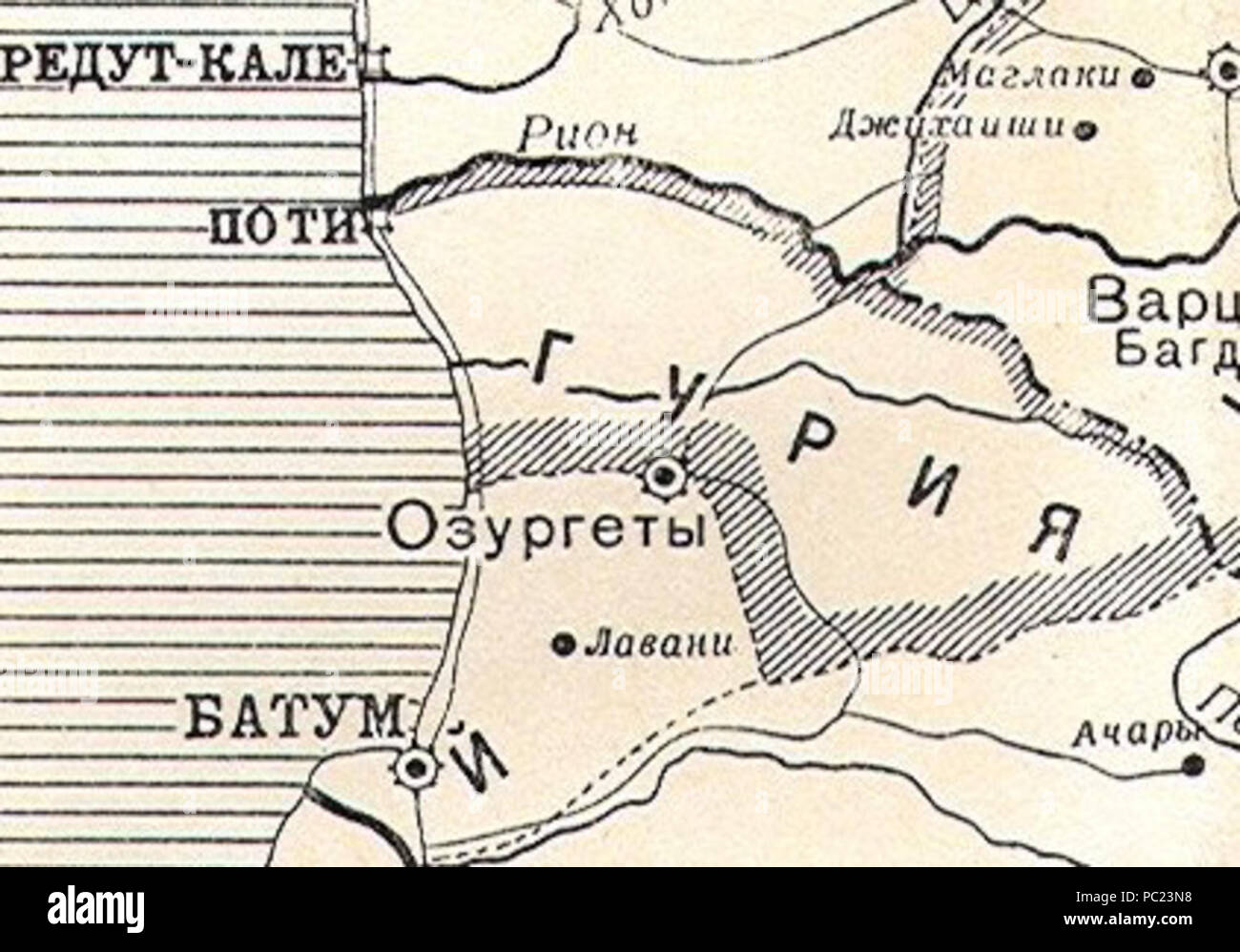 392 Map Caucasus War (1809-1817) by Anosov (D Stock Photo - Alamy