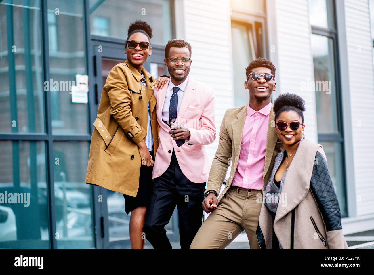 family business concept. young talented african couples are running own ...