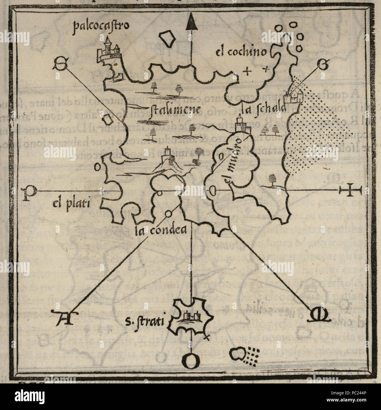393 Map of Lemnos and Agios Efstratios islands - Bordone Benedetto ...
