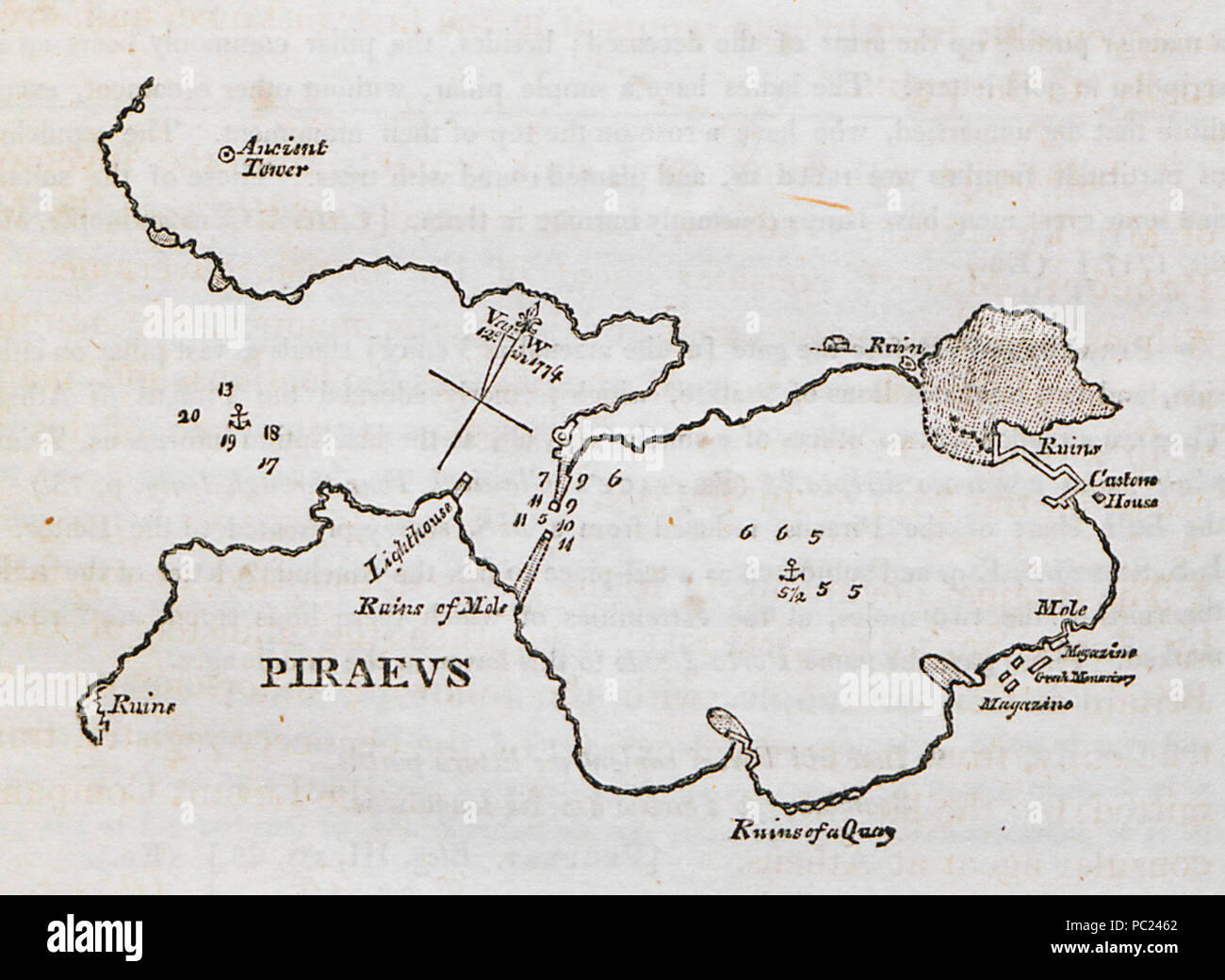 394 Map of Piraeus and its ports - Tweddell Robert - 1817 Stock Photo ...