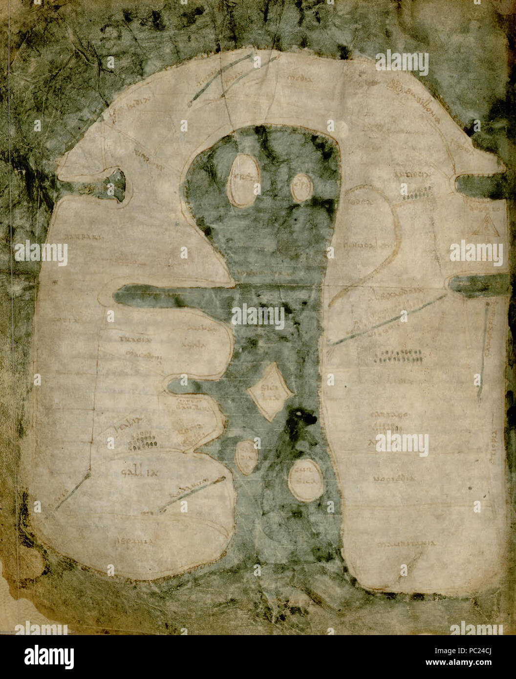 394 Mappa mundi dAlbi Stock Photo - Alamy