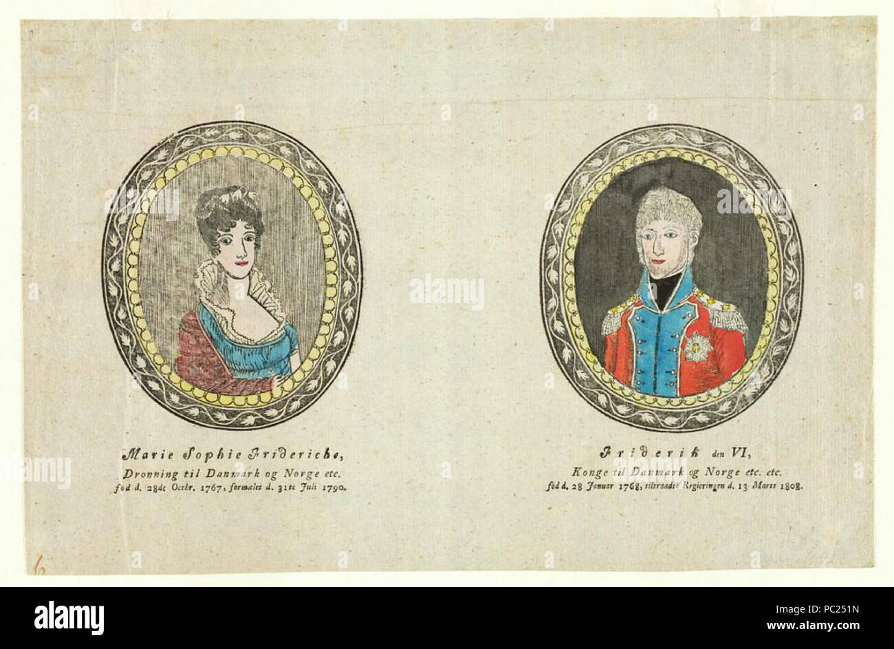 398 Marie Sophie Frideriche og Friderik den VI object 139 Stock Photo ...