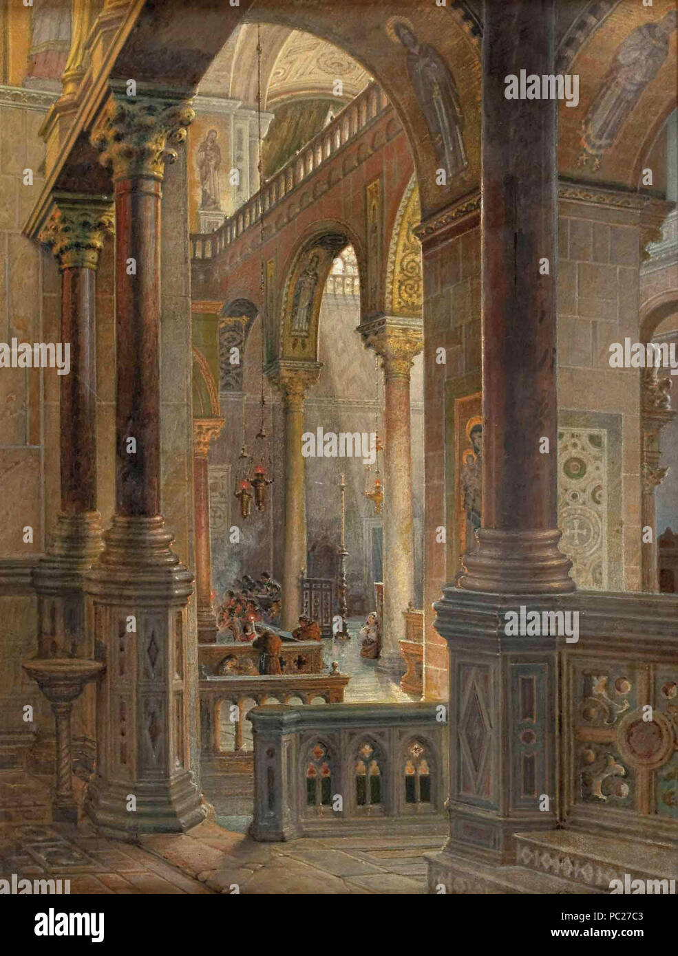 408 Maximilian Albert Hauschild Kircheninneres Stock Photo - Alamy