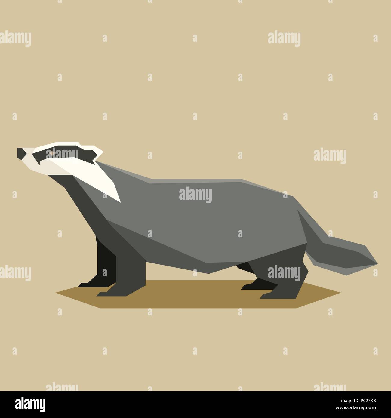 Badger silhouette hi-res stock photography and images - Alamy