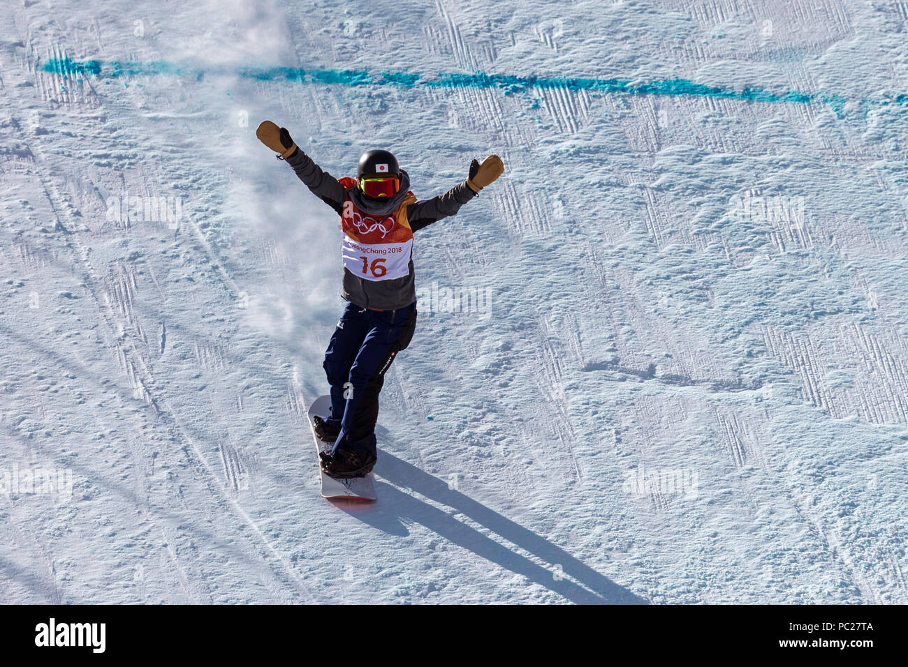 Yuka Fujimori (JPN) competing in the Women's Snowboarding Slopestyle at ...