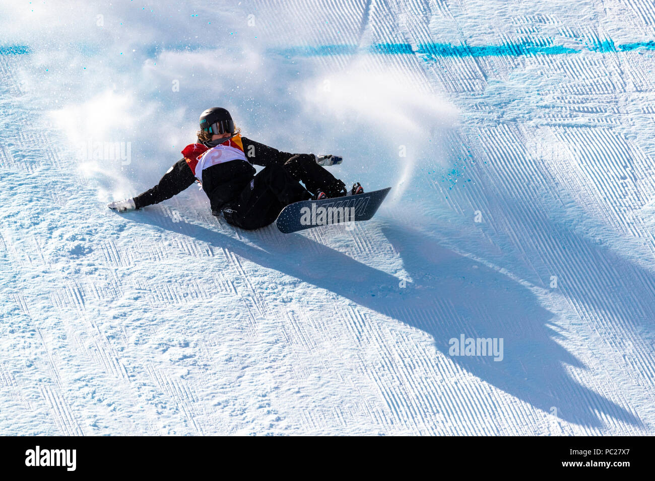 Enni Rukajarvi (FIN) competing in the Women's Snowboarding Slopestyle ...
