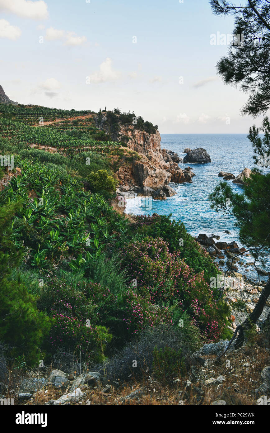 Mediterranean landscape with sea Stock Photo - Alamy