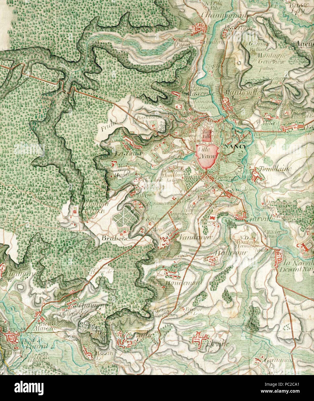 437 Nancy carte-des-Naudins Stock Photo - Alamy