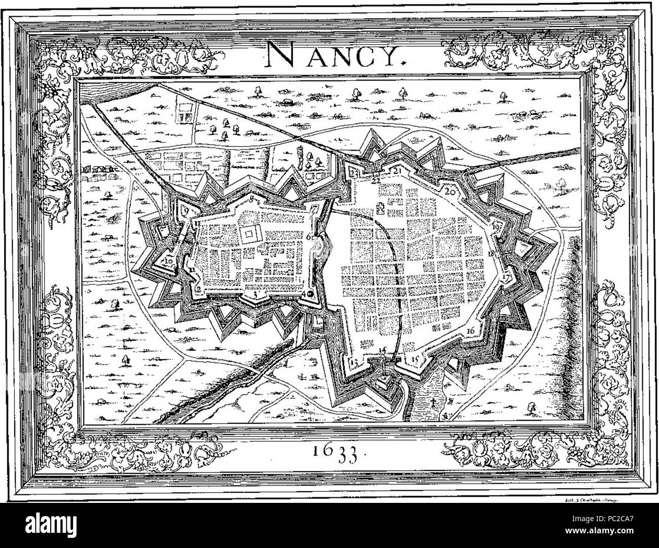 Map of nancy Black and White Stock Photos & Images - Alamy
