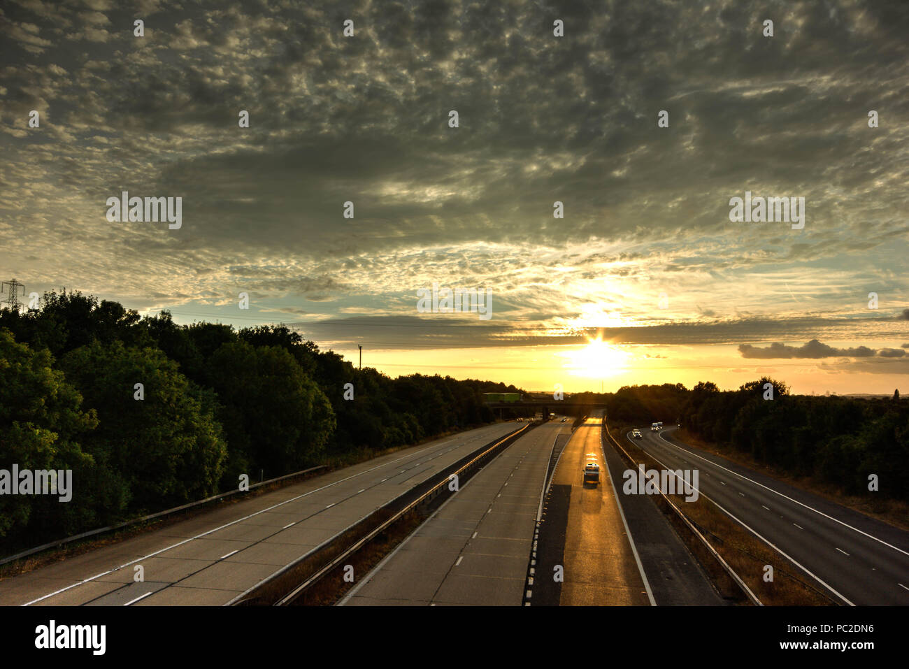 Motorway sunet hi-res stock photography and images - Alamy