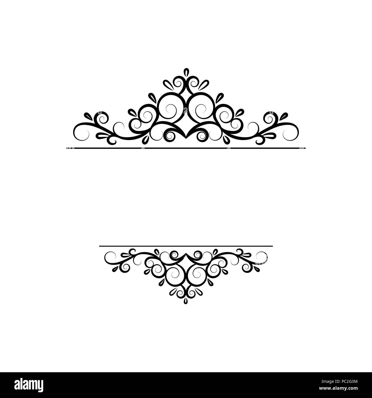 Vintage vector swirl frame Stock Vector Image & Art - Alamy