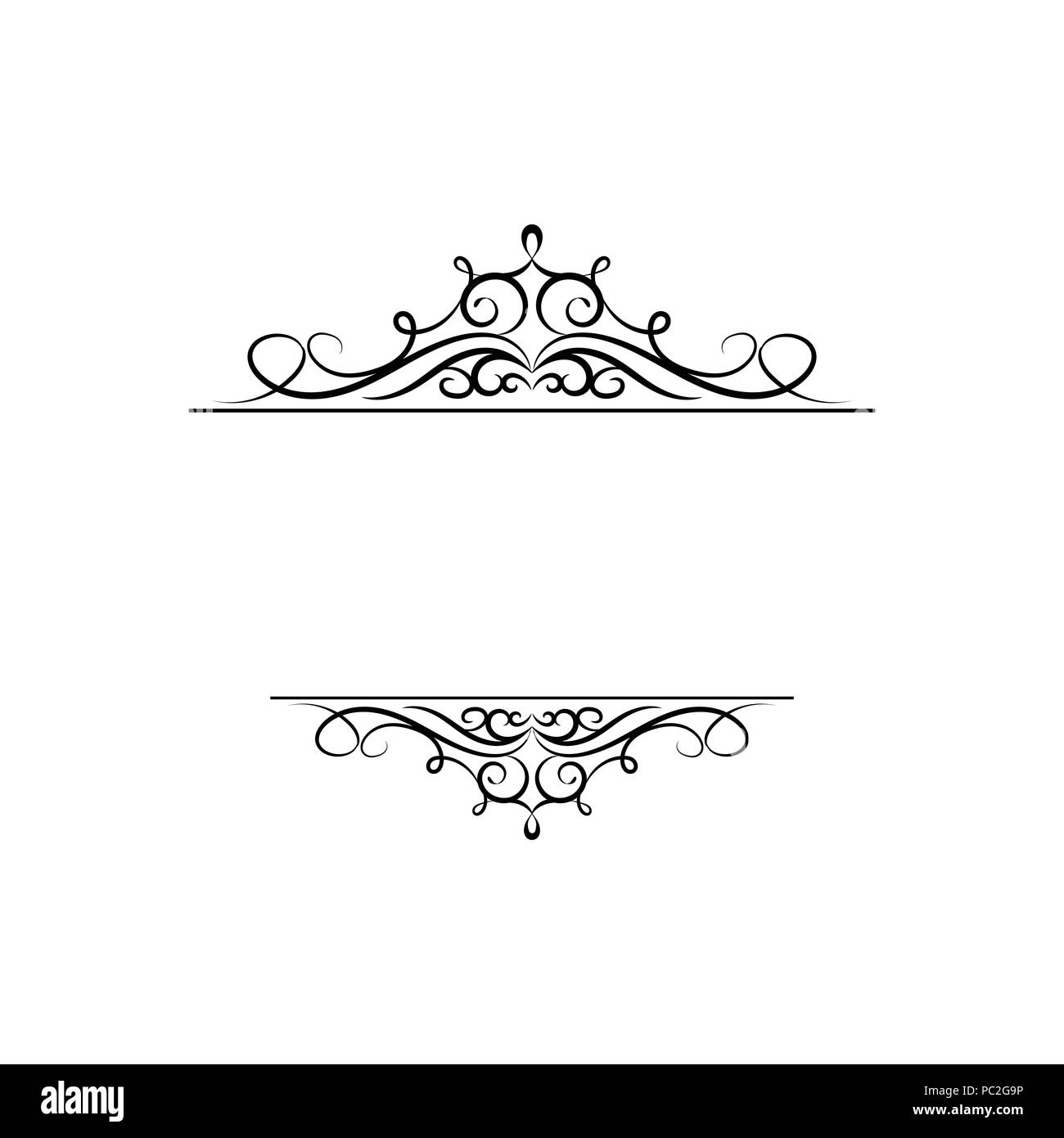 Vintage vector swirl frame Stock Vector Image & Art - Alamy