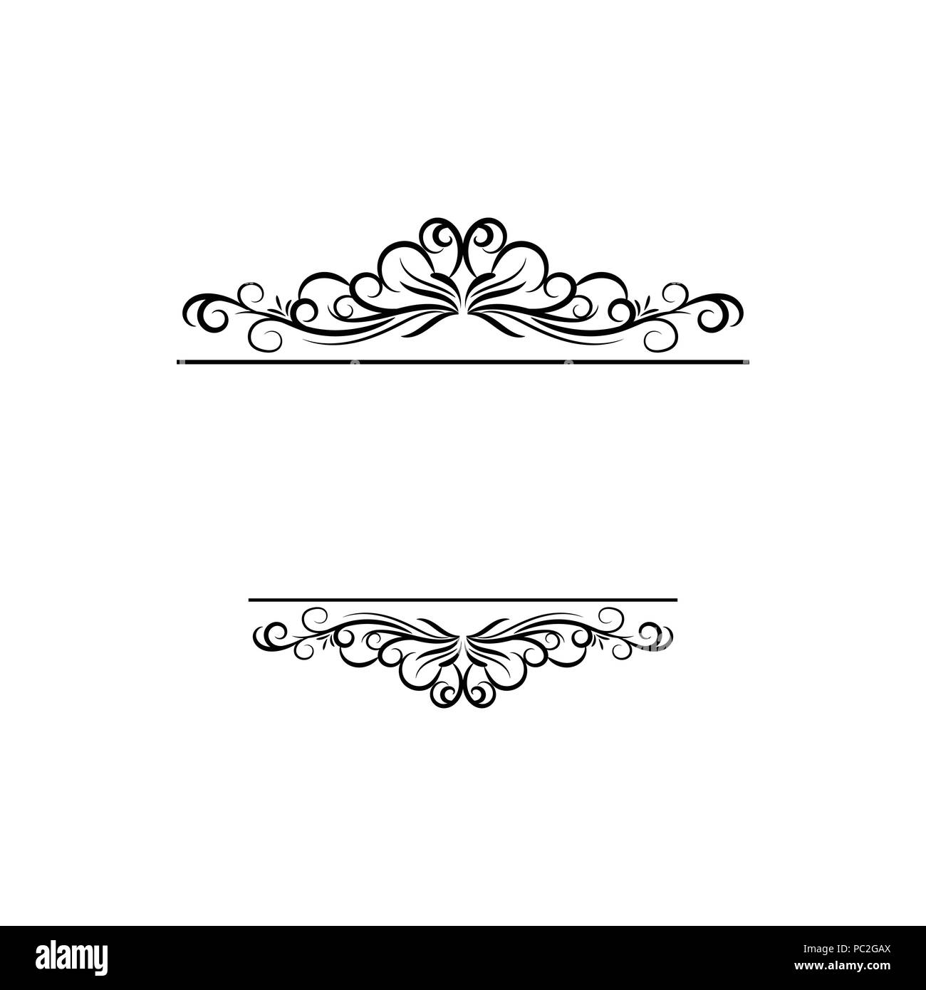 Vintage vector swirl frame Stock Vector Image & Art - Alamy