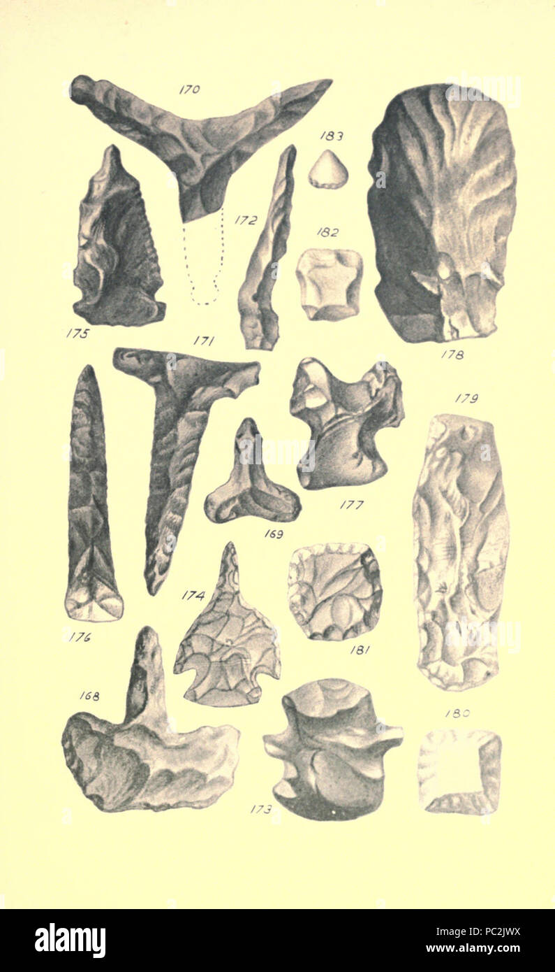 Aboriginal chipped stone implements of New York Stock Photo - Alamy