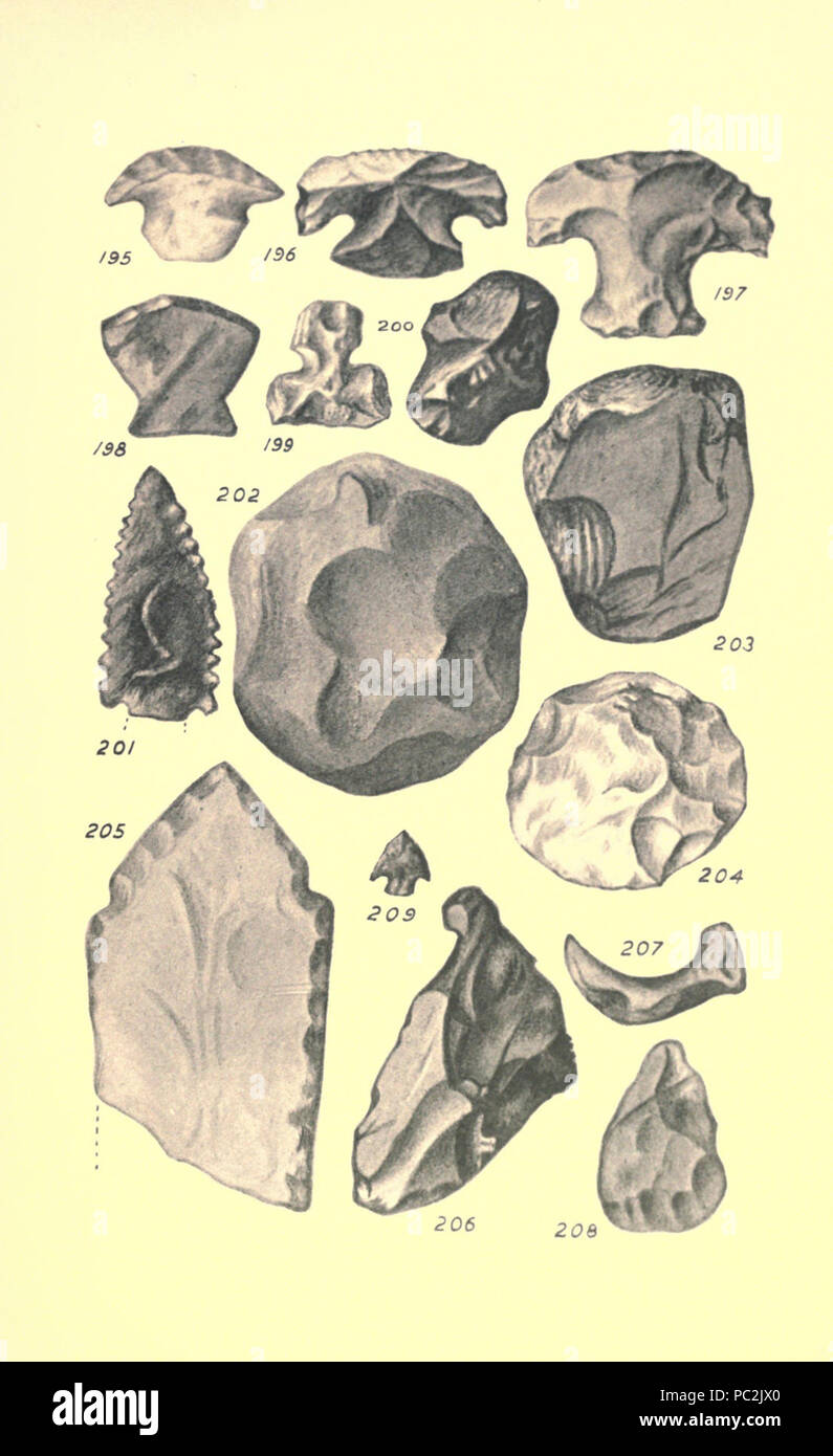 Aboriginal chipped stone implements of New York Stock Photo - Alamy