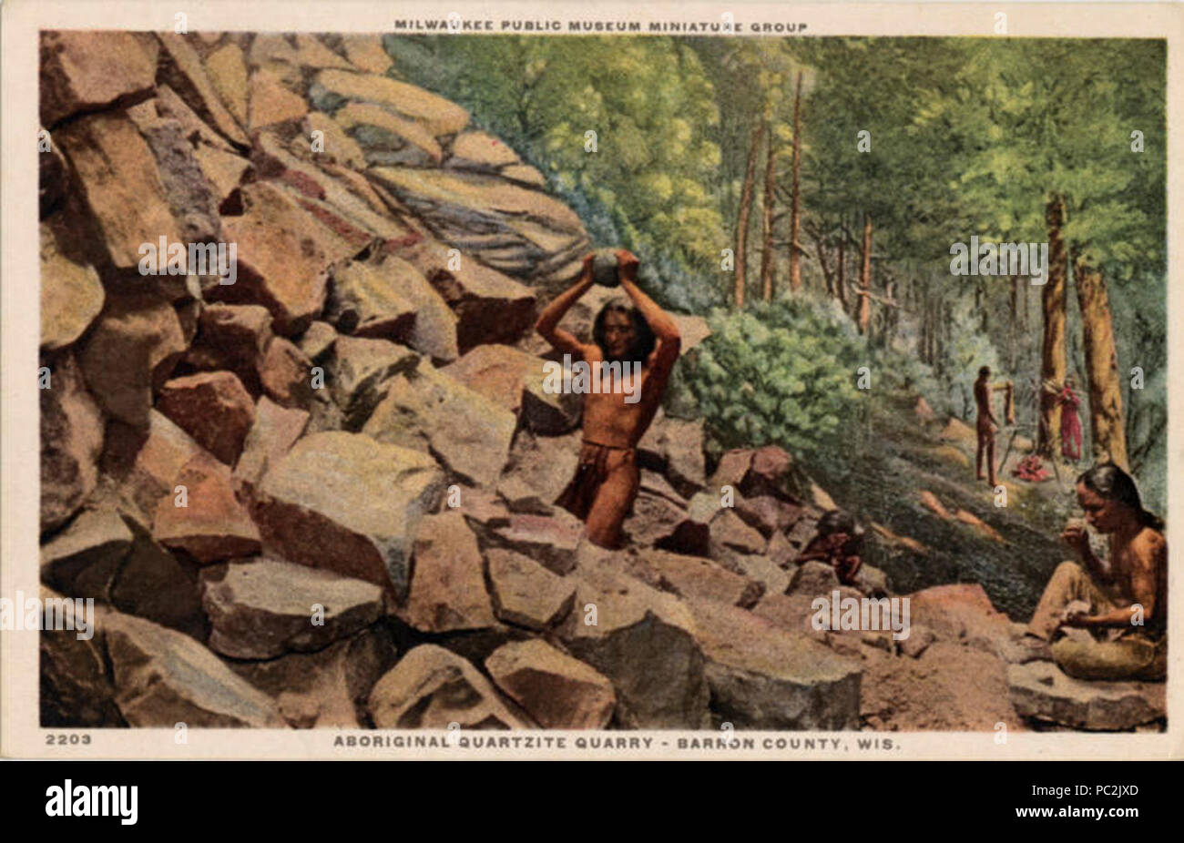 Aboriginal Quartzite Quarry, Barron County, WI Stock Photo - Alamy