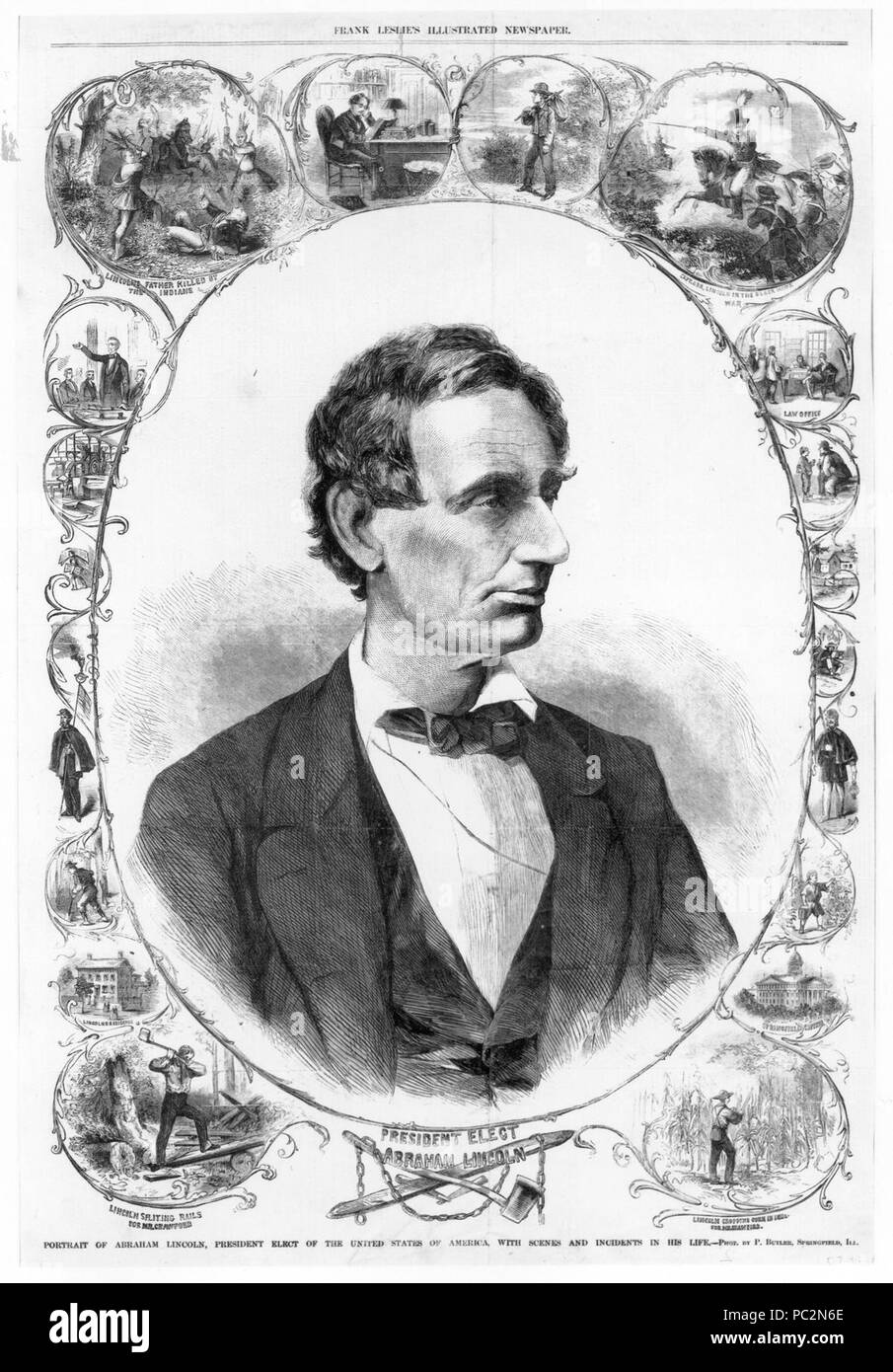 Abraham Lincoln portrait, 1872 Stock Photo - Alamy