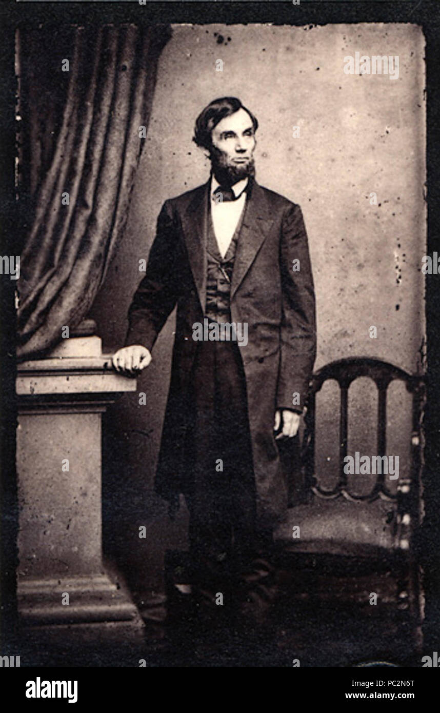 Abraham Lincoln standing portrait 1863 Stock Photo - Alamy