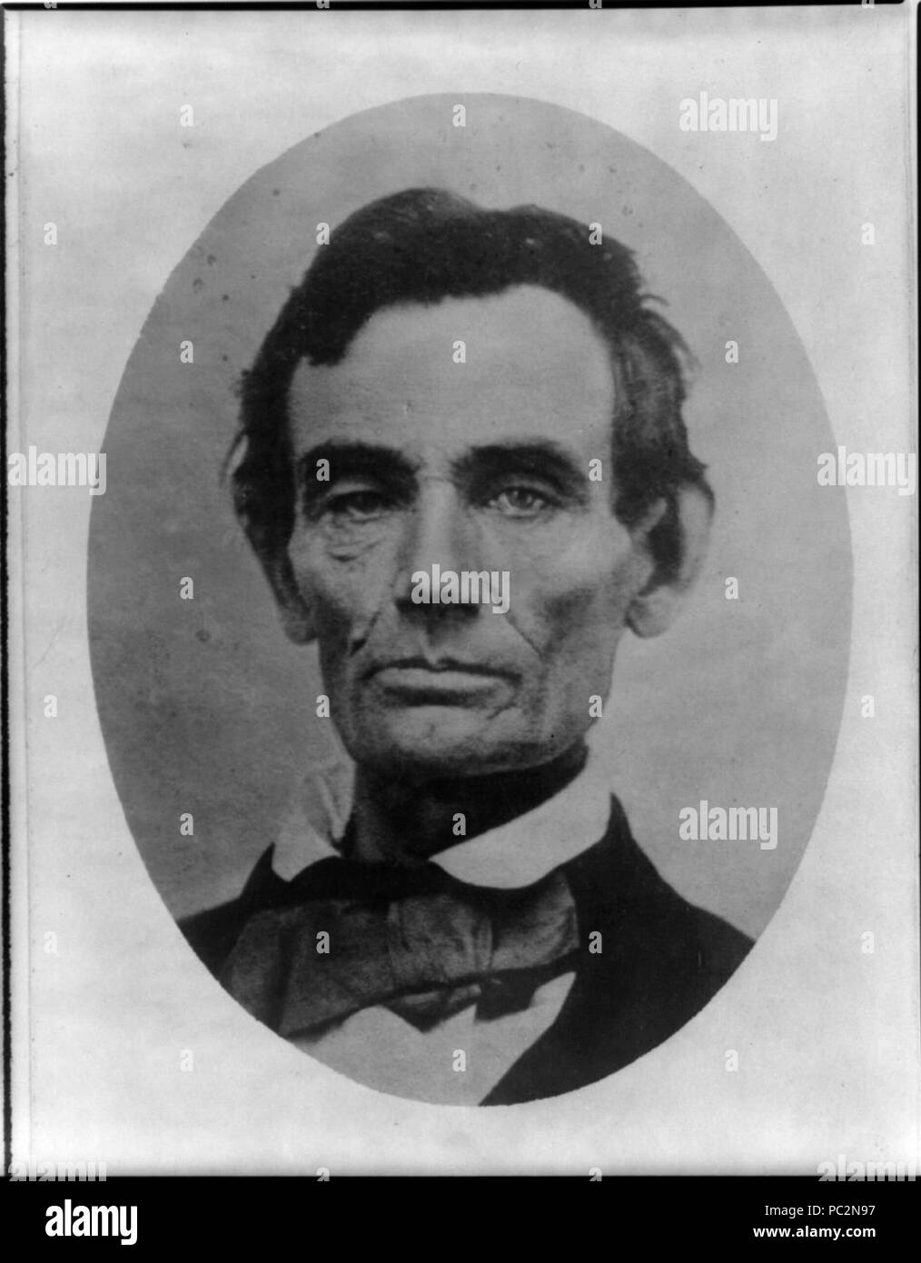 Abraham Lincoln, head-and-shoulders portrait, facing front Stock Photo ...