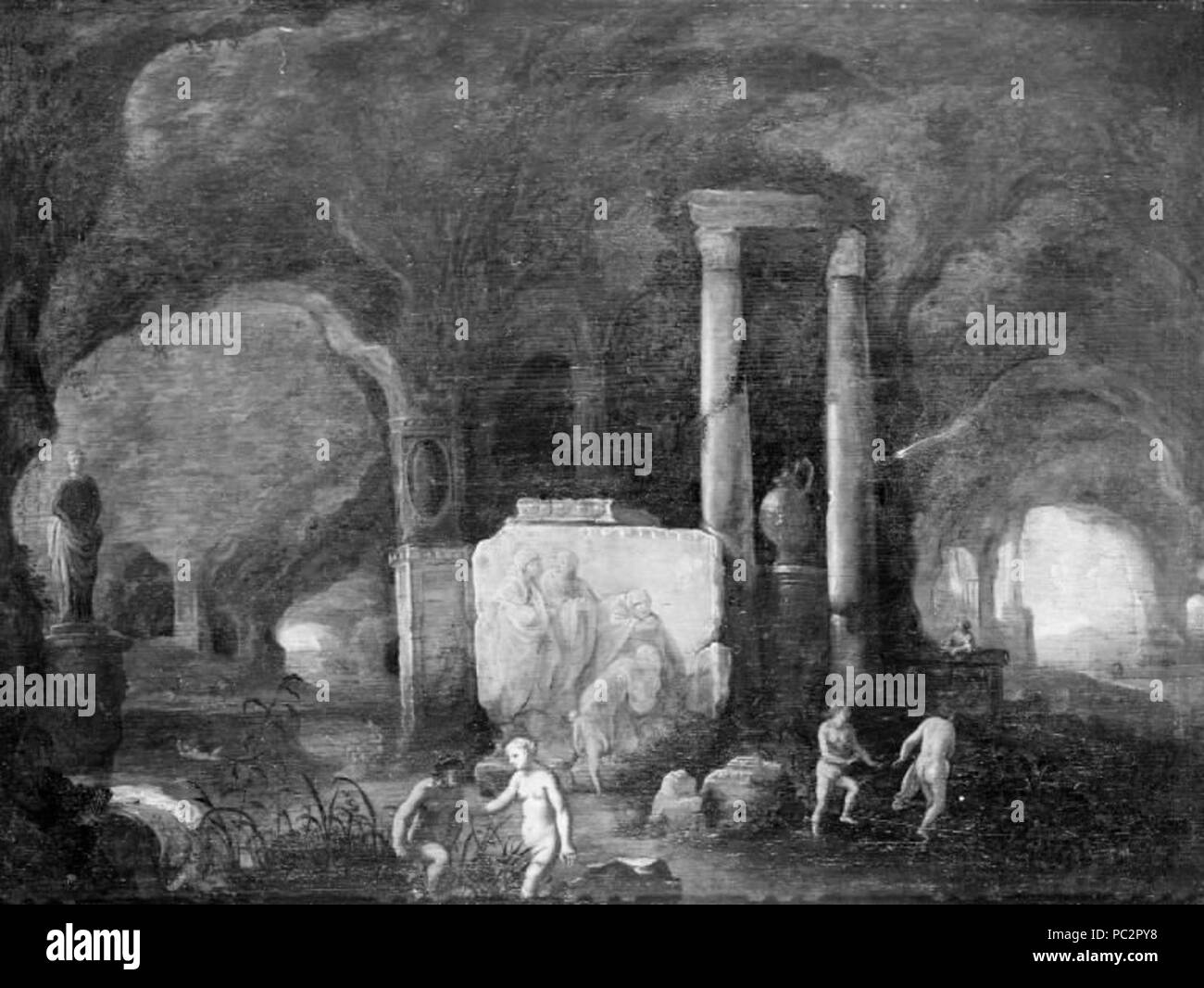 Abraham van Cuylenborch - Grotto with Bathing Nymphs - KMSst62 ...