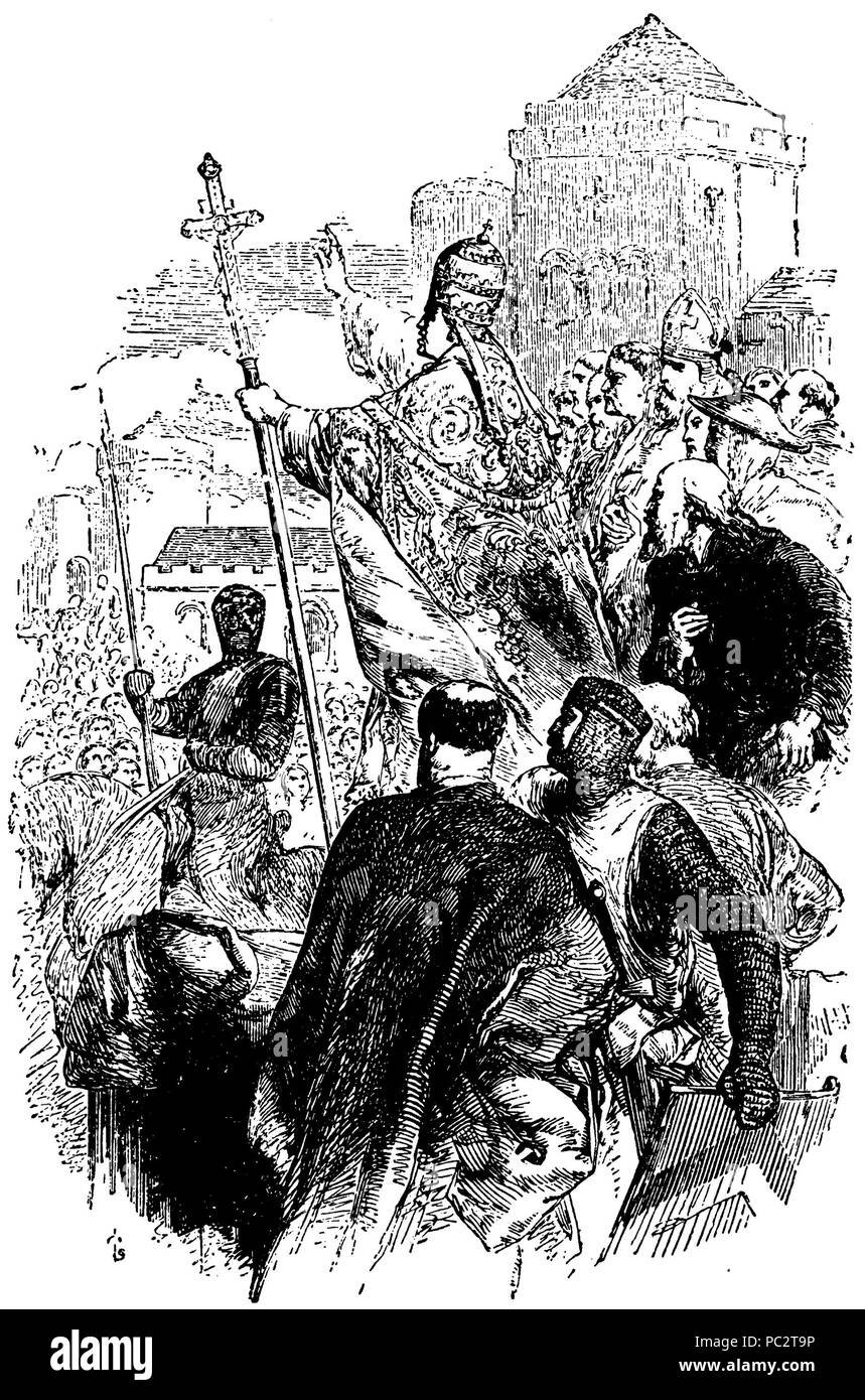 493 Pope Urban II Preaching the First Crusade Stock Photo - Alamy