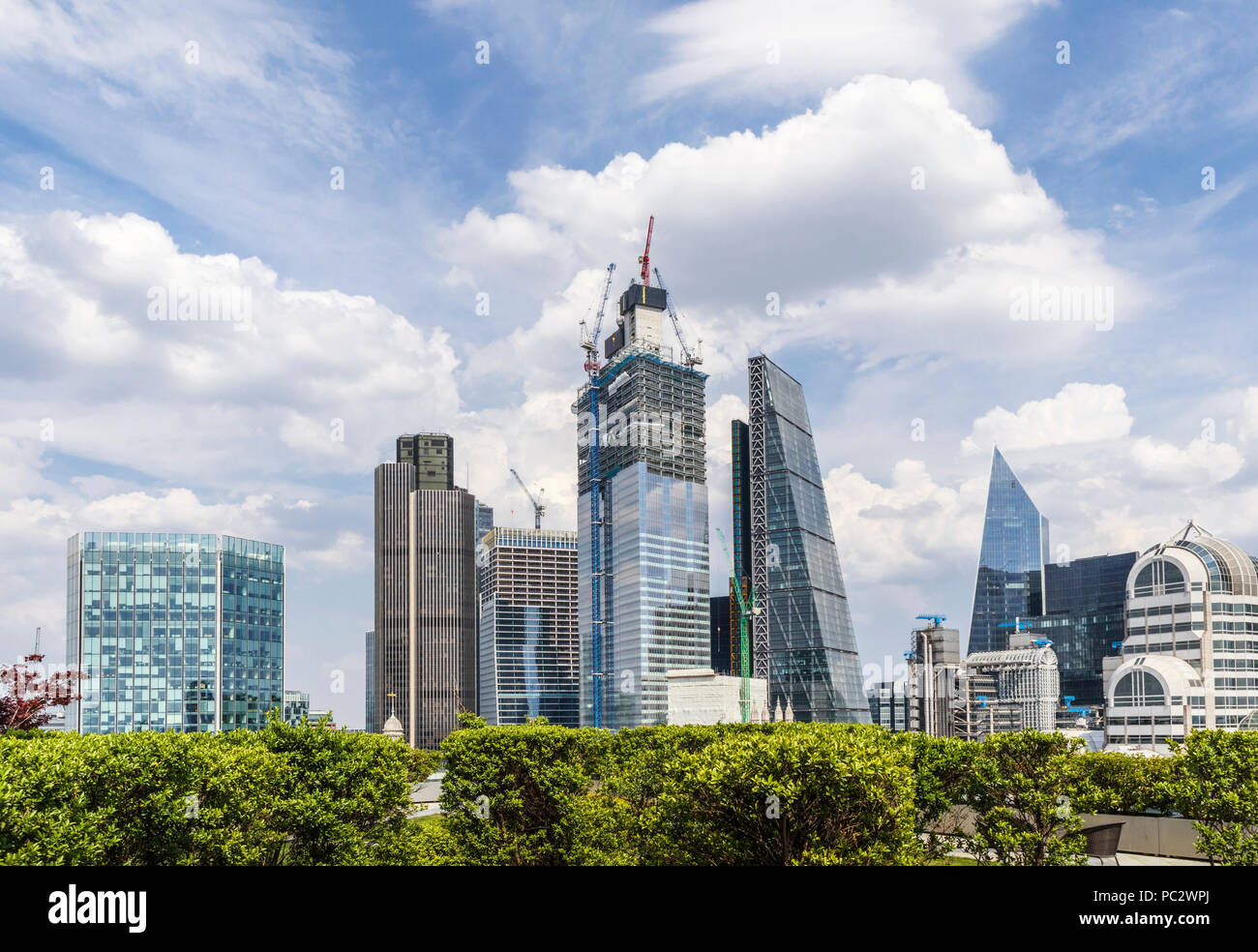 Core of 22 Bishopsgate under construction in the City of London EC2 ...