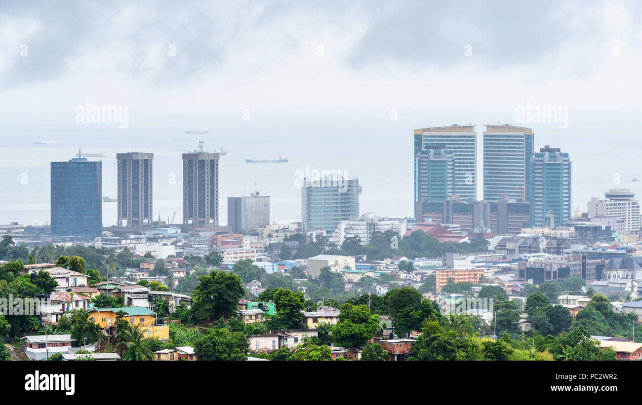 Panoramic view of Port of Spain, Trinidad and Tobago Stock Photo - Alamy
