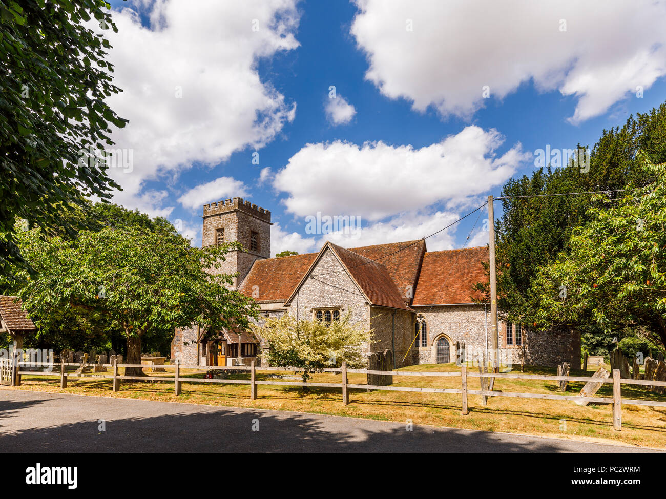 British english landscape view church countryside religious building ...