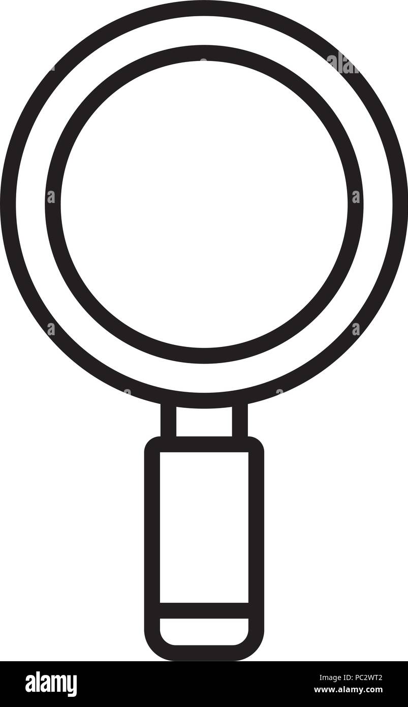 magnifying glass icon over white background, vector illustration Stock ...