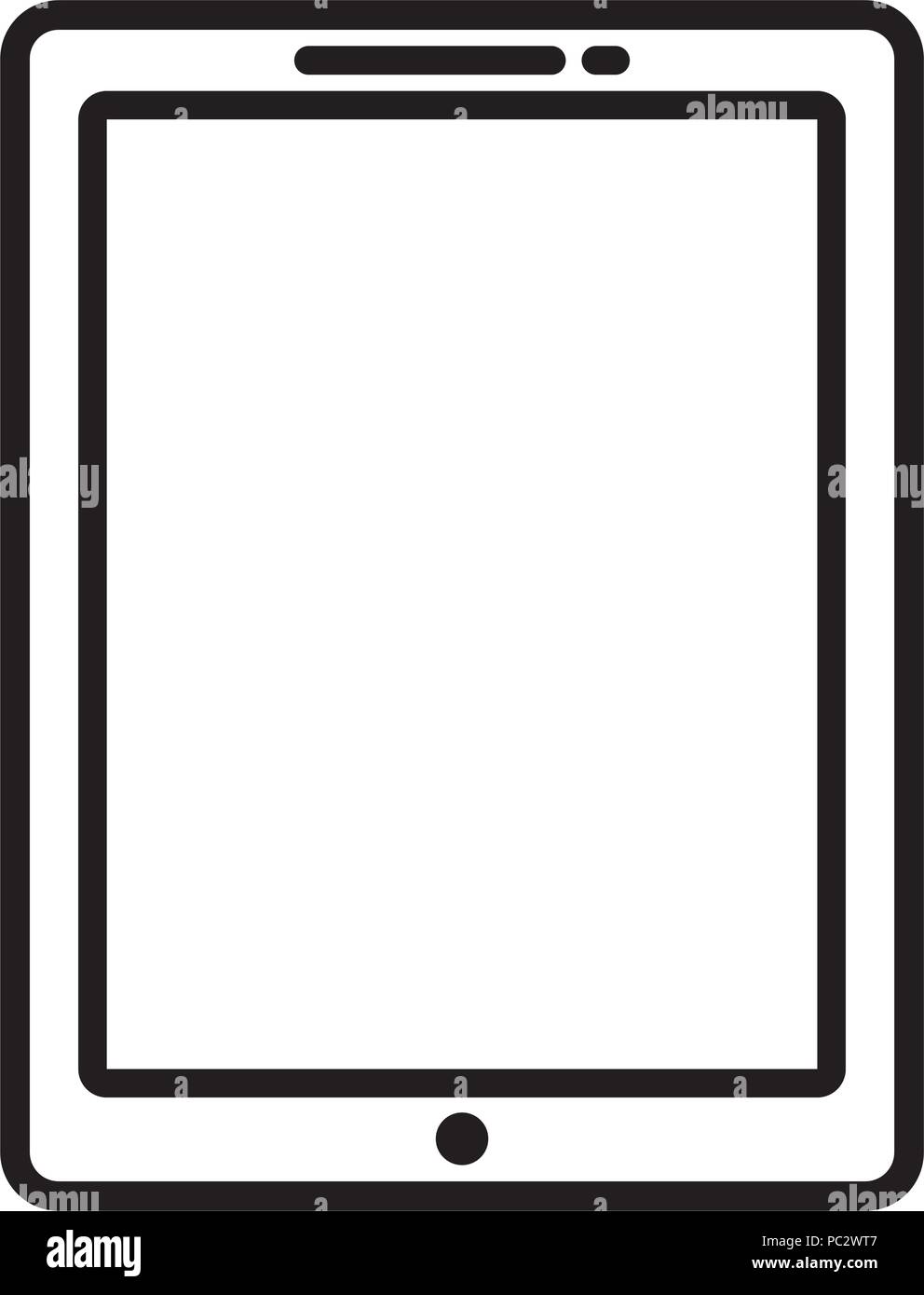 tablet device icon over white background, vector illustration Stock ...