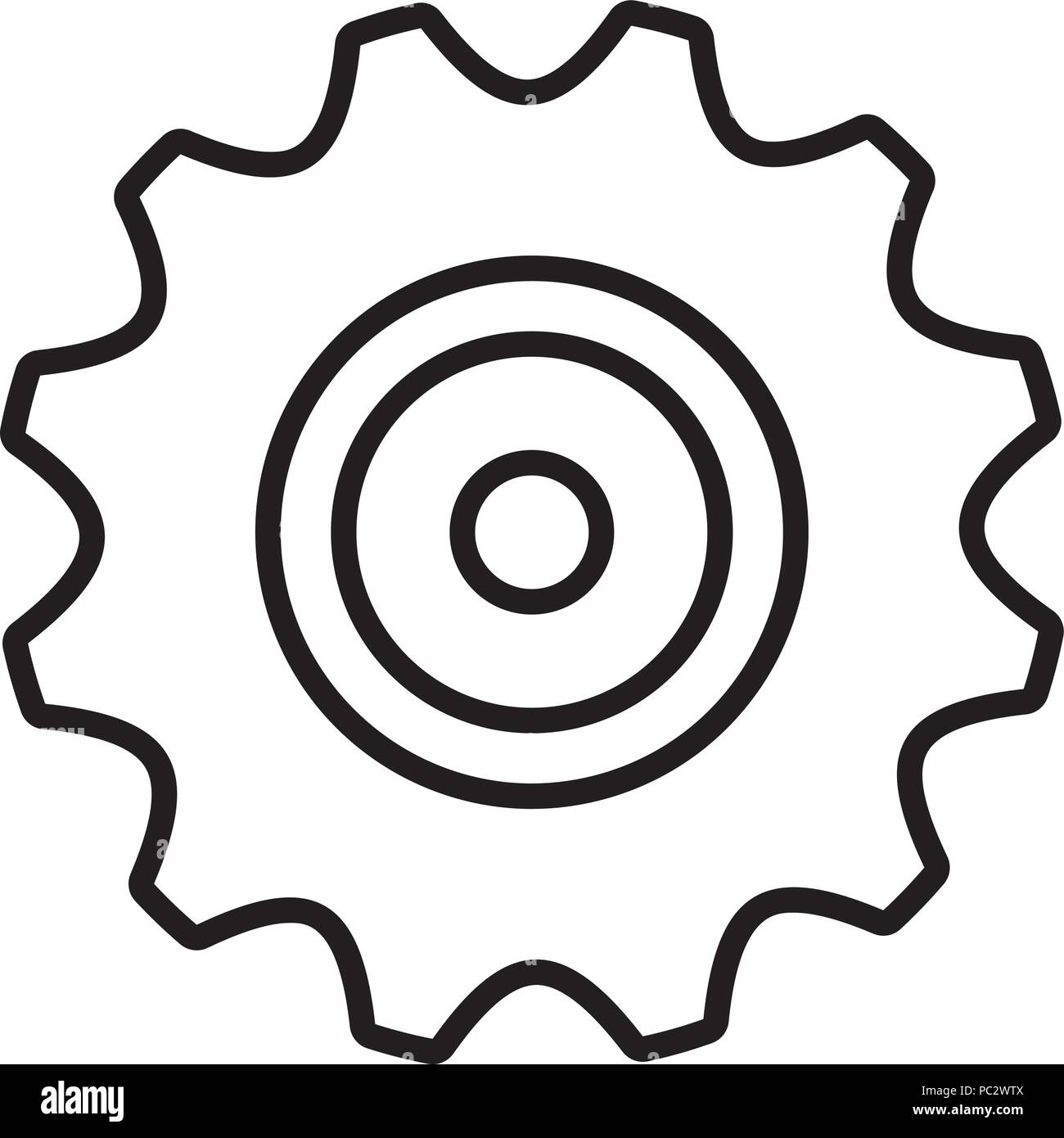 gear wheel icon over white background, vector illustration Stock Vector ...