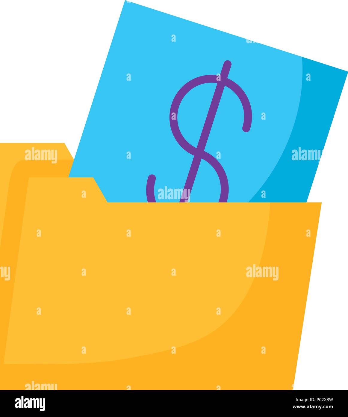 folder with invoice over white background, vector illustration Stock ...