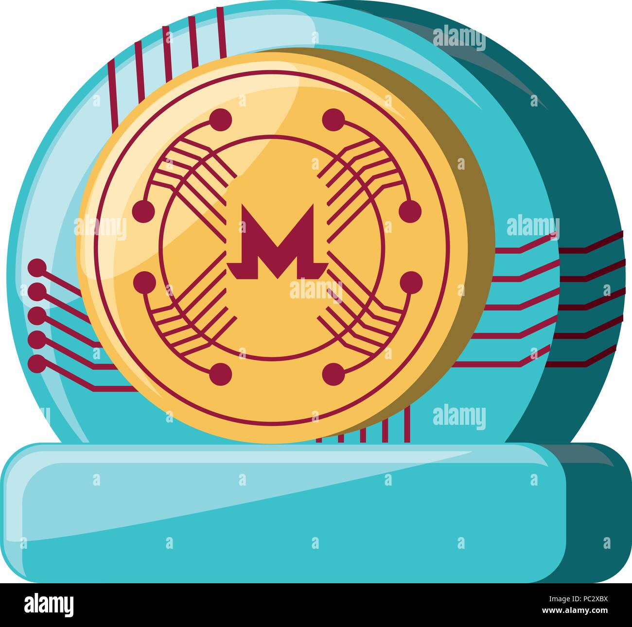 monera emblem icon over white background, vector illustration Stock ...