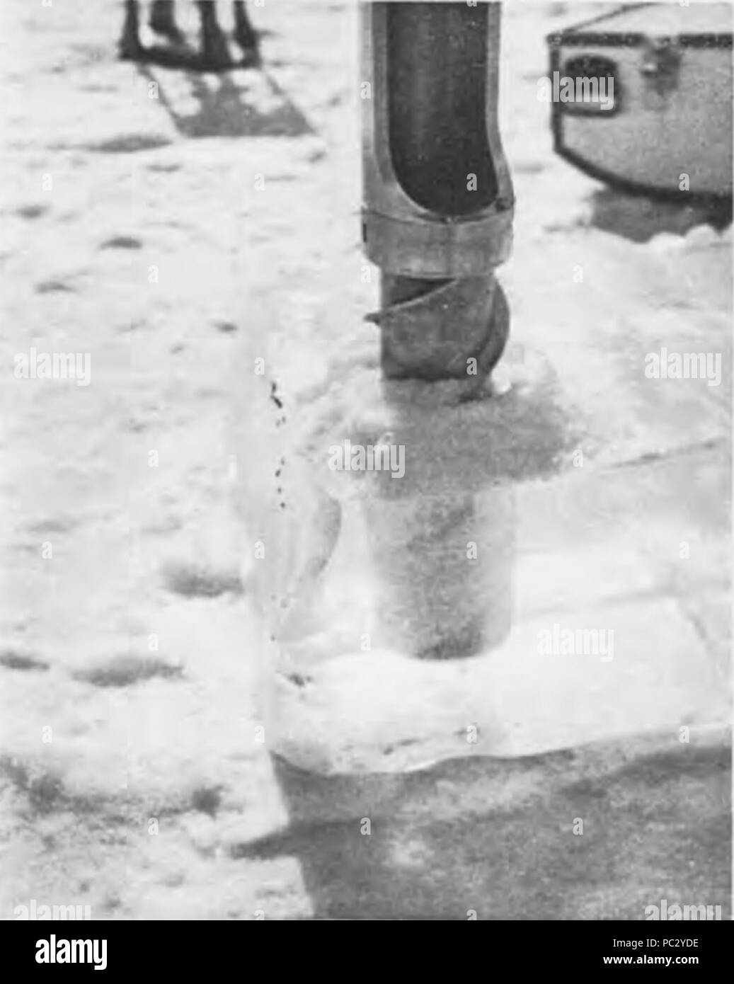 Block of ice Black and White Stock Photos & Images - Alamy