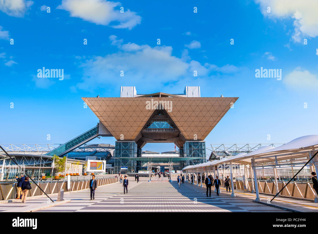 TOKYO, JAPAN - APRIL 19 2018: Tokyo Big Sight officially known as Tokyo ...