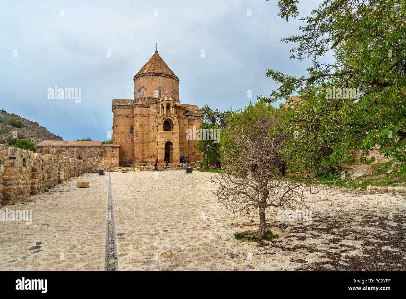 Armenian Cathedral Church of Holy Cross on Akdamar Island. Van Lake ...