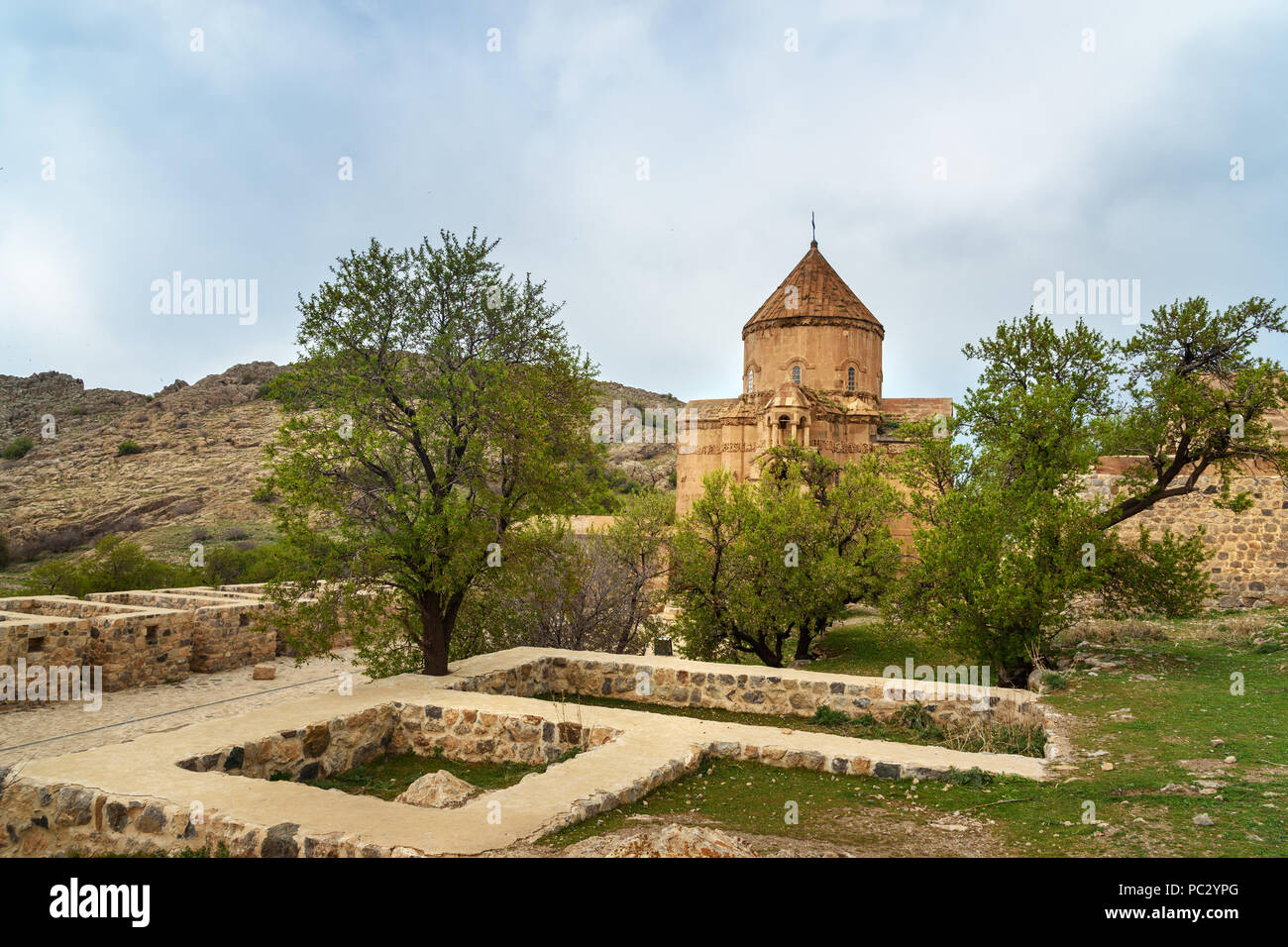 Armenian Cathedral Church of Holy Cross on Akdamar Island. Van Lake ...