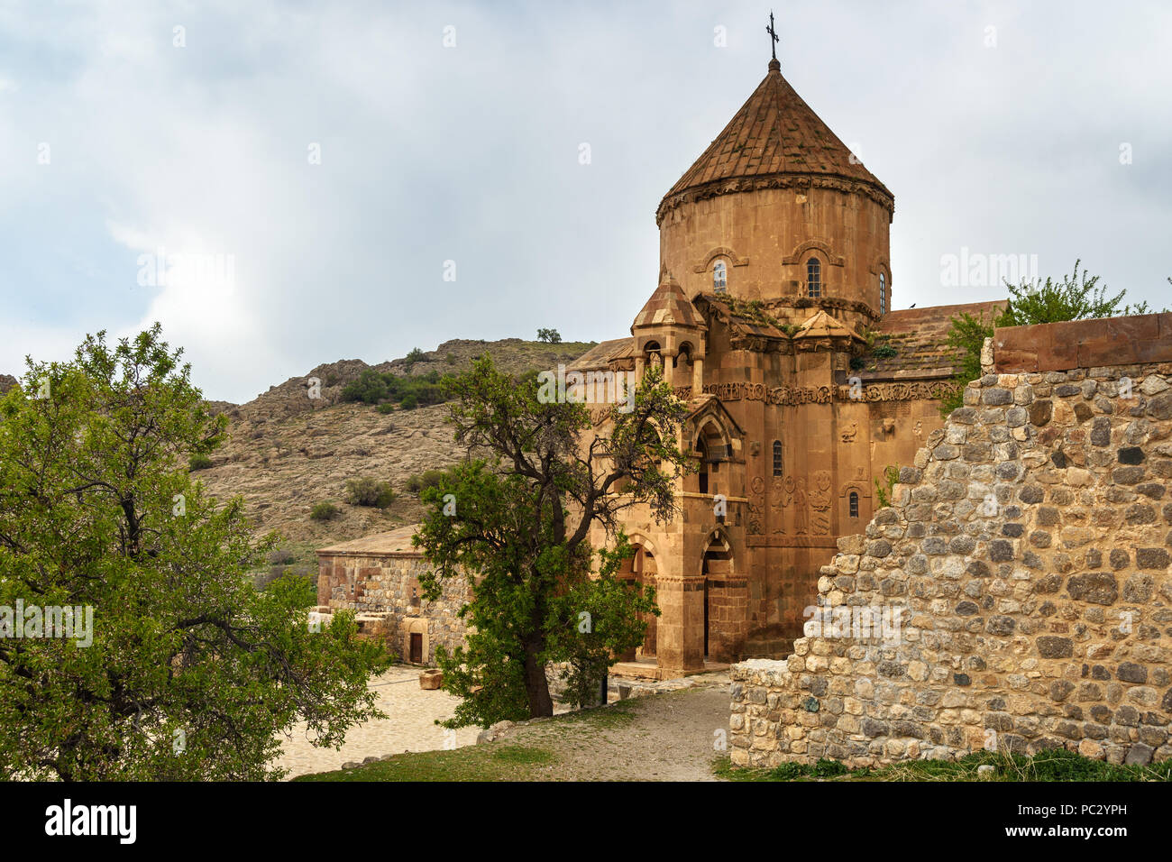 Armenian Cathedral Church of Holy Cross on Akdamar Island. Van Lake ...