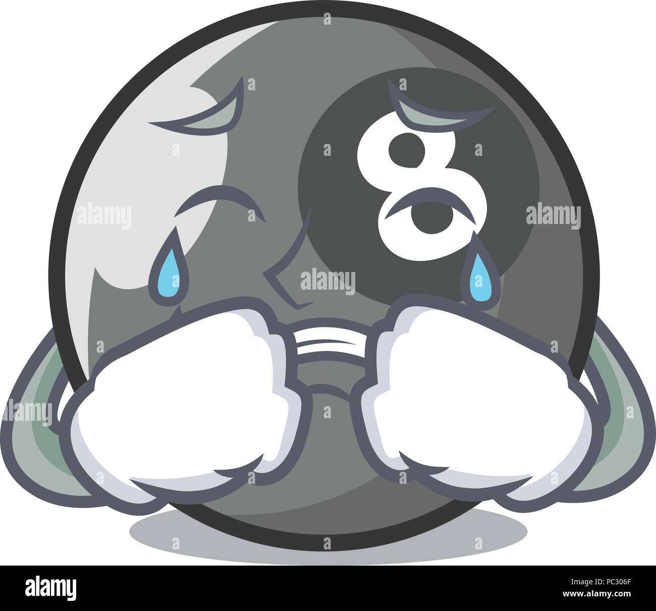 Crying billiard ball mascot cartoon Stock Vector Image & Art - Alamy