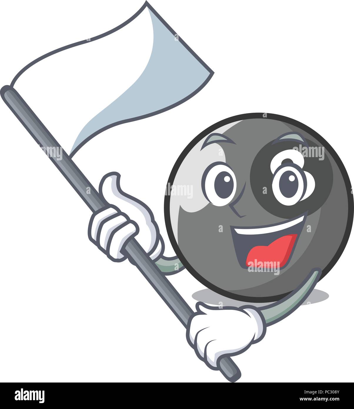 With flag billiard ball mascot cartoon Stock Vector Image & Art - Alamy