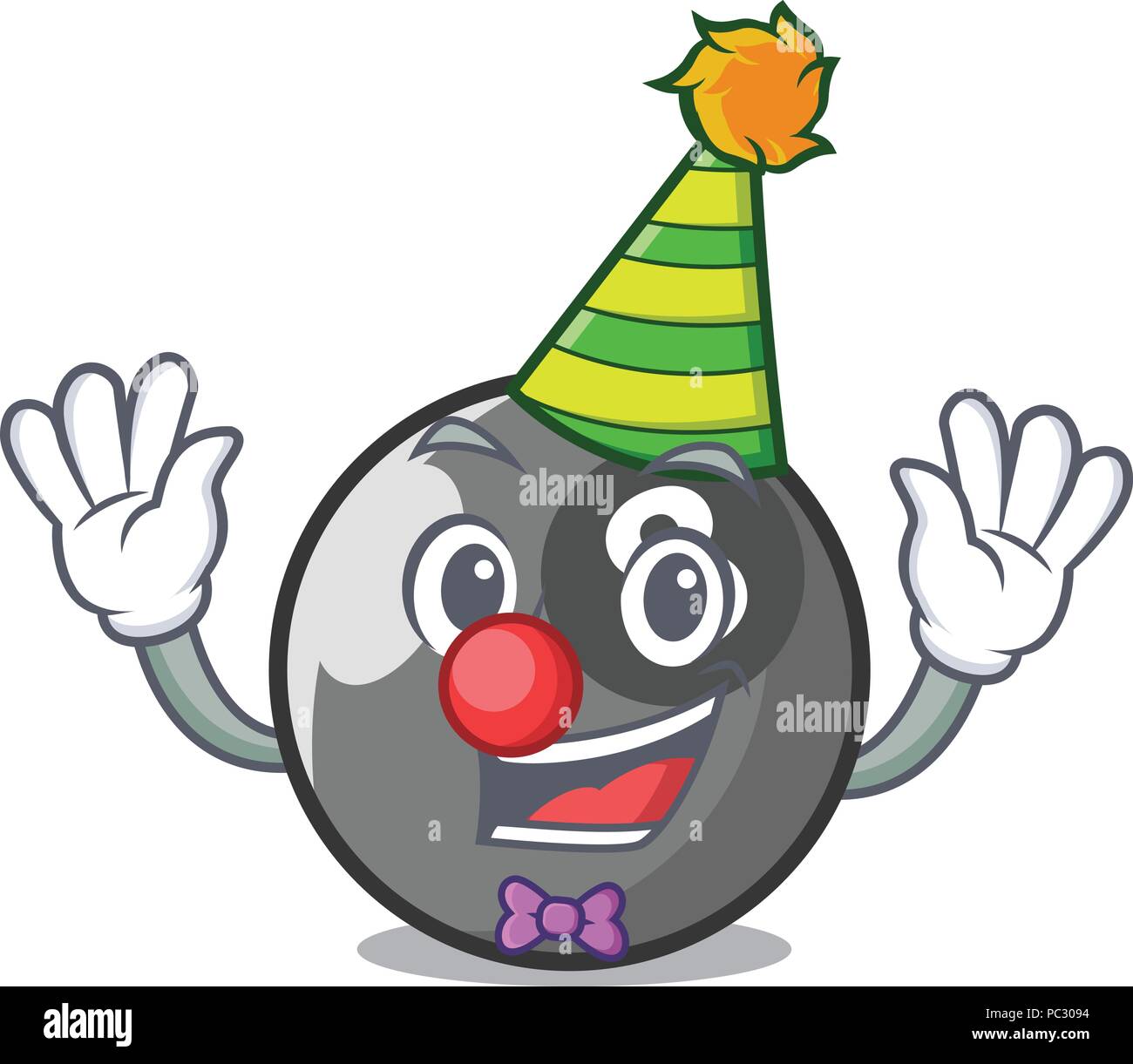 Clown billiard ball mascot cartoon Stock Vector Image & Art - Alamy