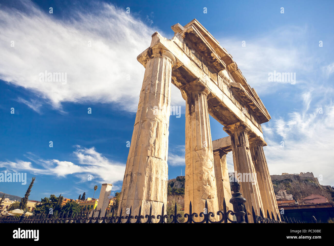 Gate of Athena Archegetis, on the winds square (plateia aeridon) below ...